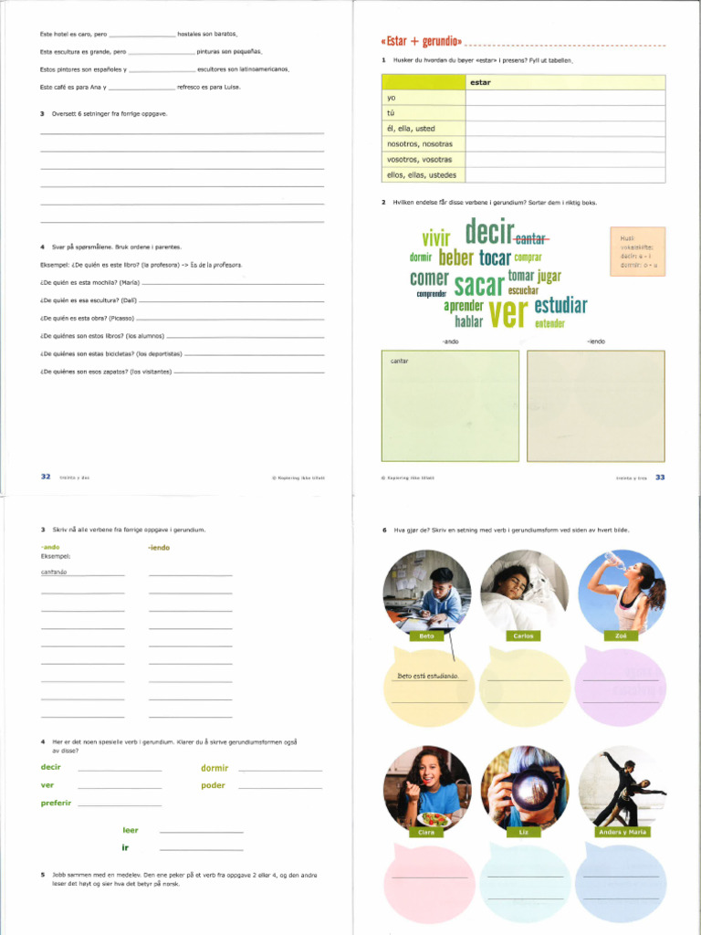 Estar Gerundio | PDF