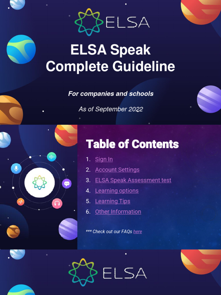 (EN) ELSA Complete Guideline For Schools and Companies | PDF
