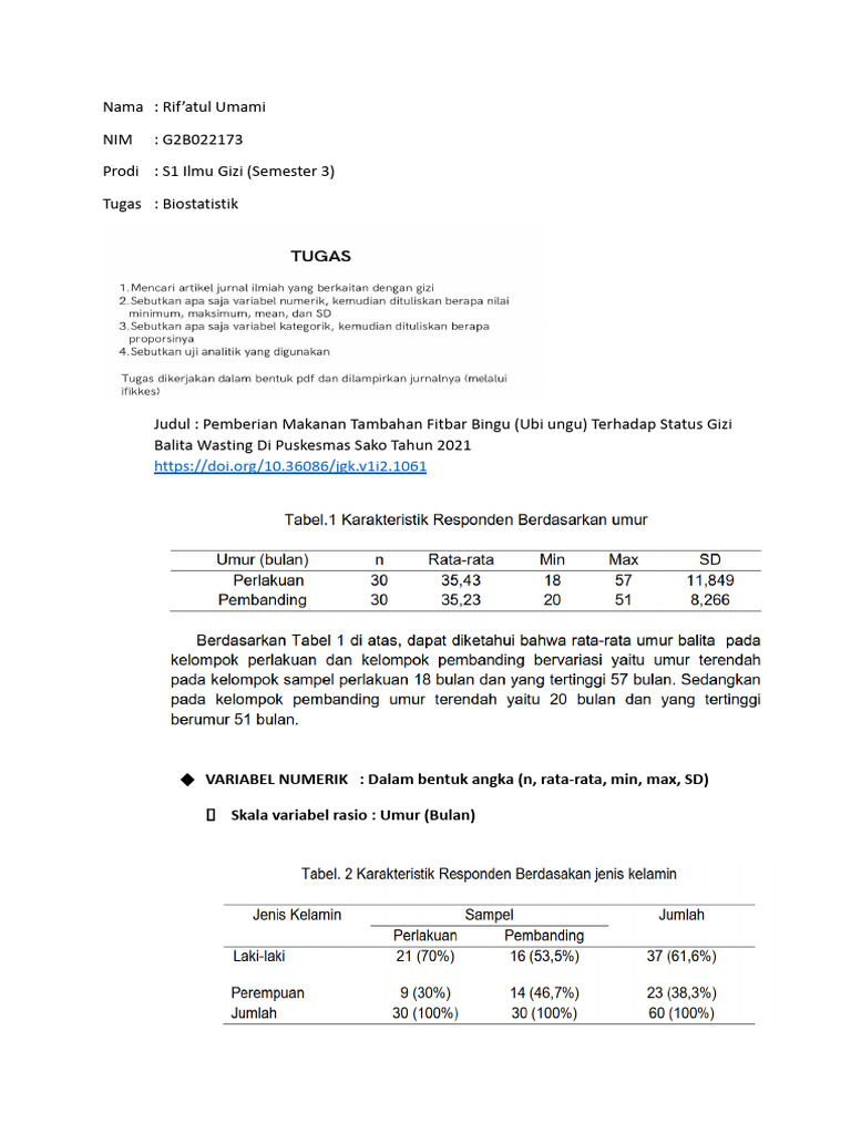 Biostatistik - Menelaah Jurnal | PDF | Sains & Matematika