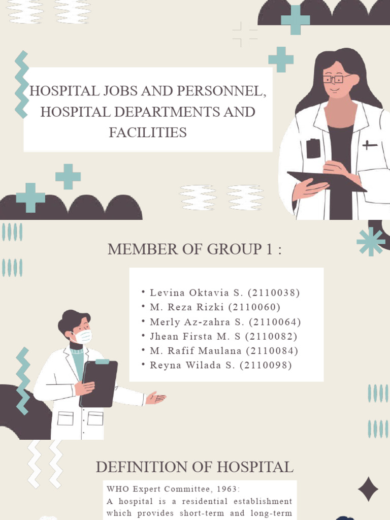 Kel 1 - Hospital Jobs and Personnel, Hospital Departments and ...