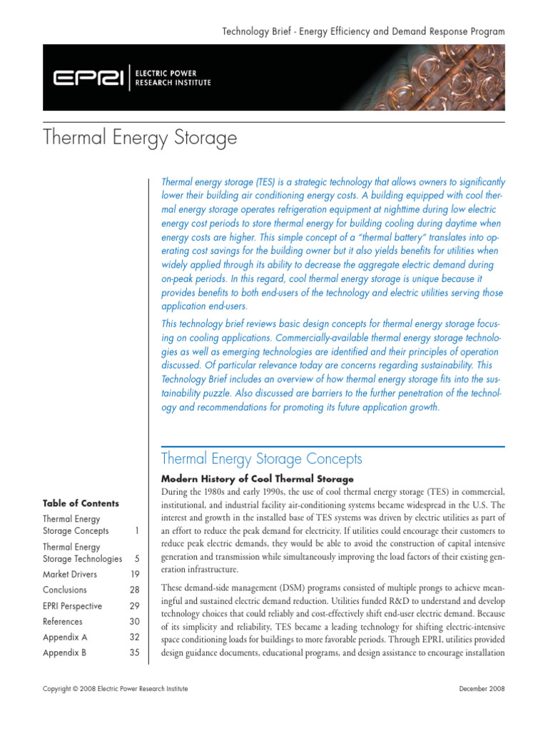 Thermal Energy Storage | PDF | Air Conditioning | Ice