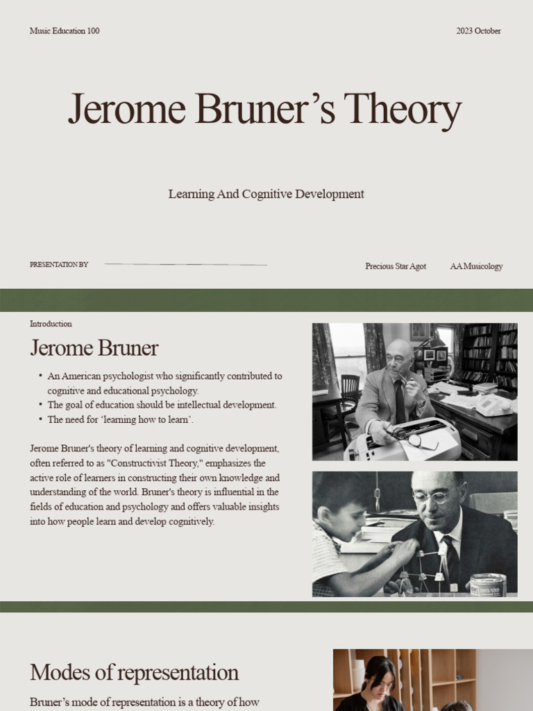 AGOT - Jerome Bruner's Theory | PDF | Cognitive Development | Cognition
