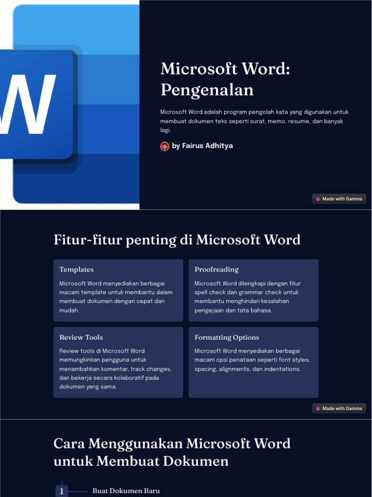 Microsoft Word Pengenalan | PDF