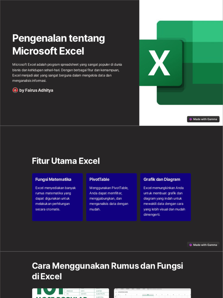 Pengenalan Tentang Microsoft Excel | PDF