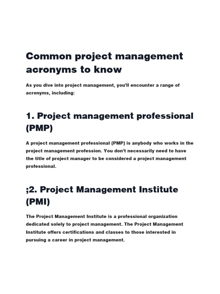 PM Jargon | PDF | Project Management | Software Development Process