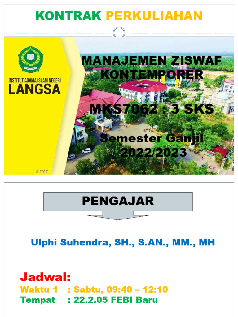 Manajemen ZISWAF Kontemporer di Indonesia | PDF