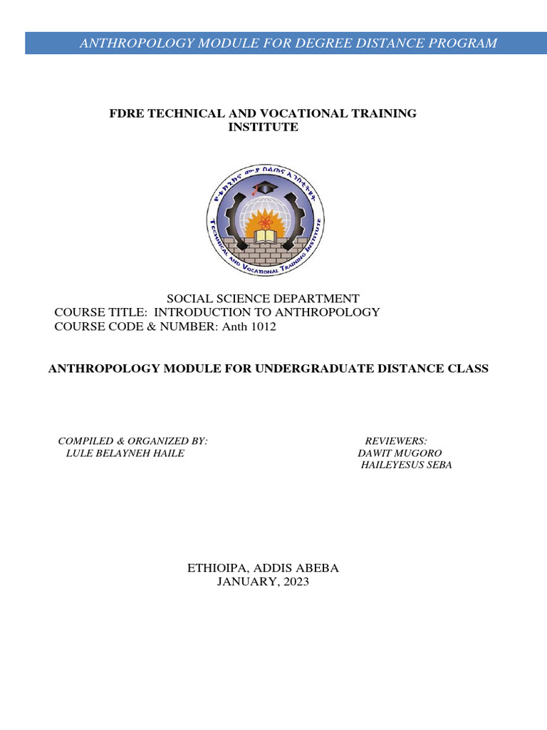 Antropology Module Final Last | PDF