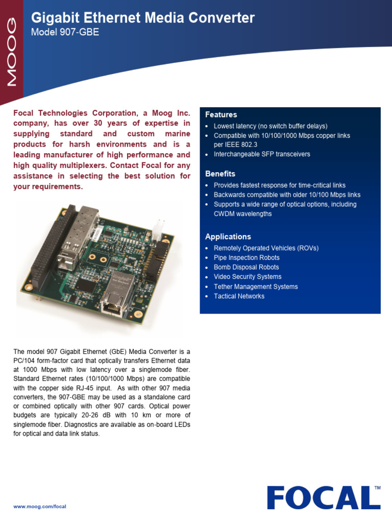 5 Mux Model-907-Gbe | PDF | Ethernet | Computer Hardware