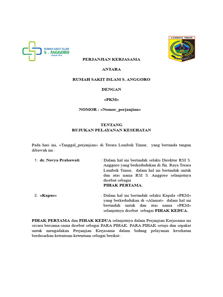 MOU RSISA Dan PKM | PDF