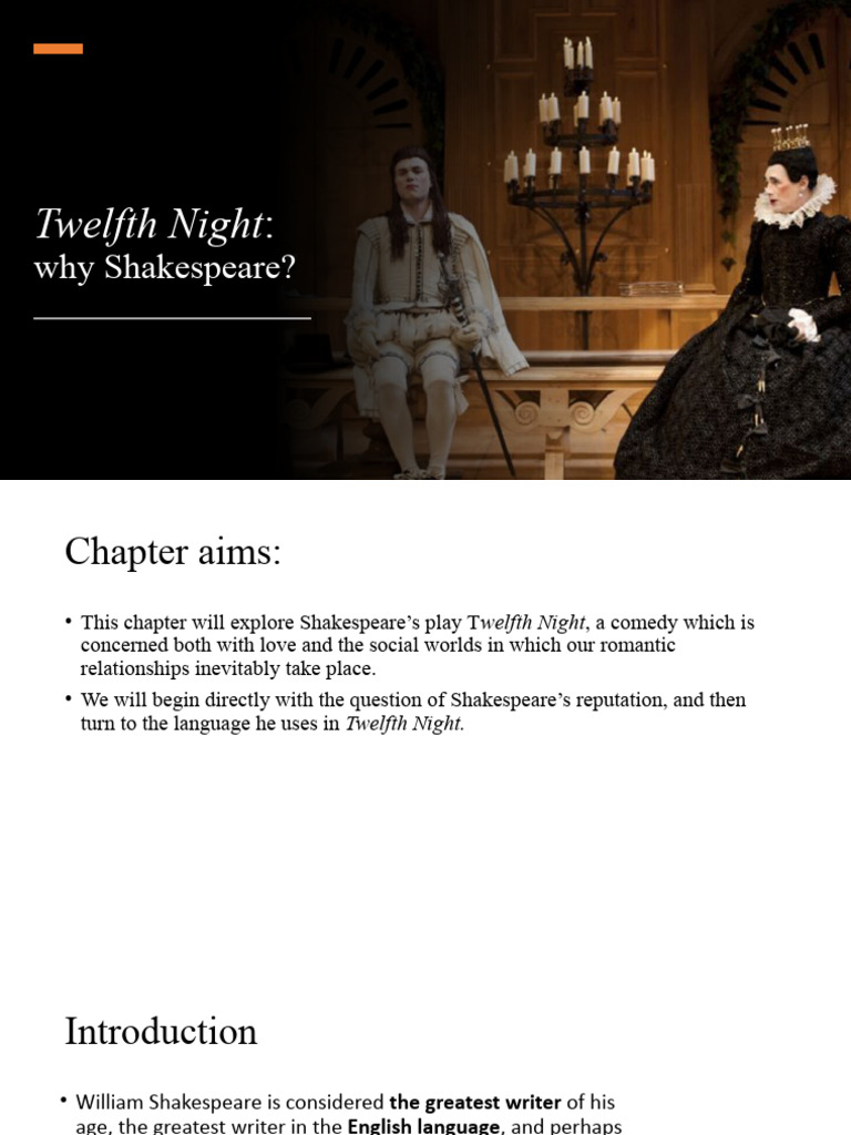 A112B Chapter 1 - Twelfth Night Why Shakespeare | PDF | William ...