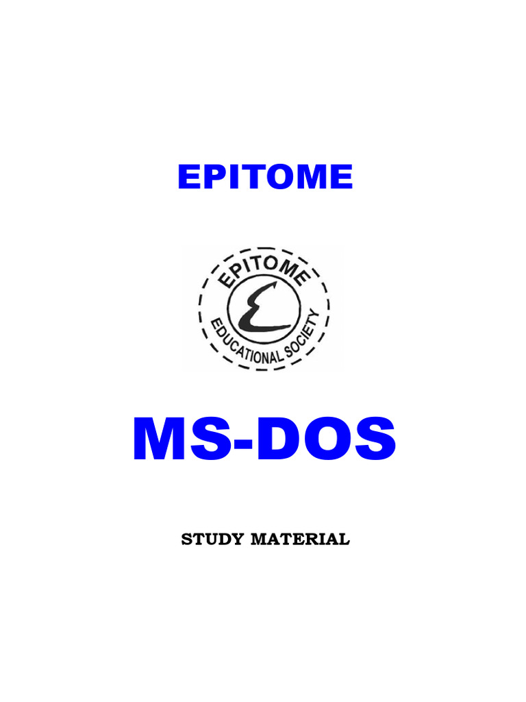 MS Dos | PDF