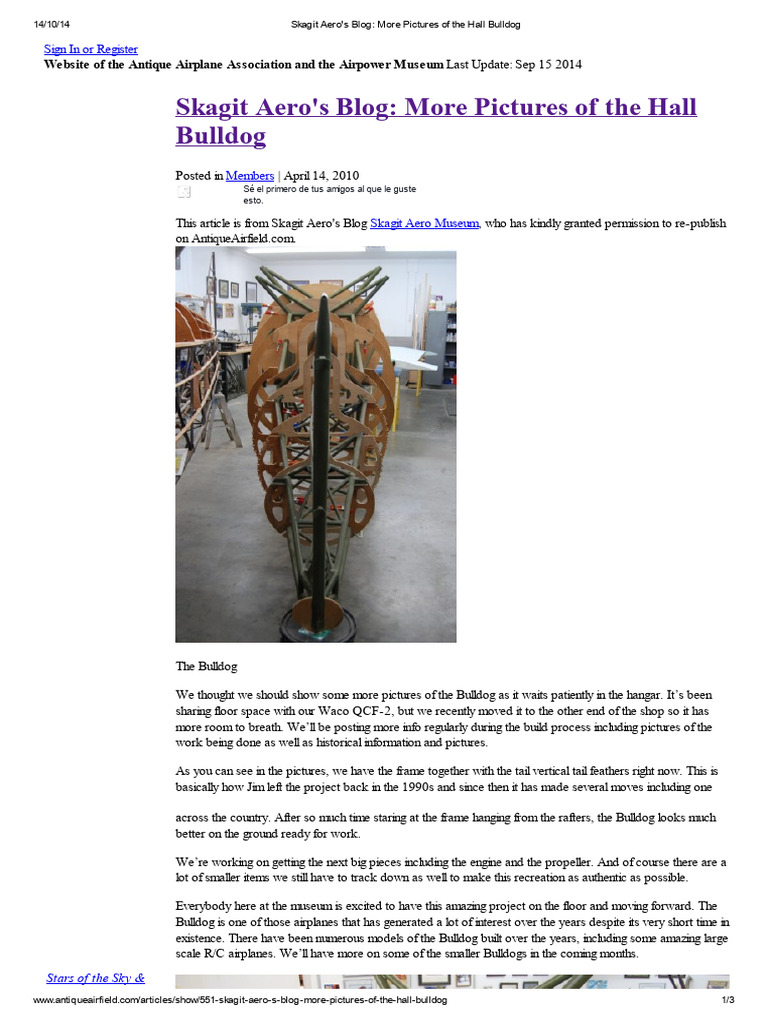 Skagit Aero's Blog - More Pictures of The Hall Bulldog | PDF | Aviation ...