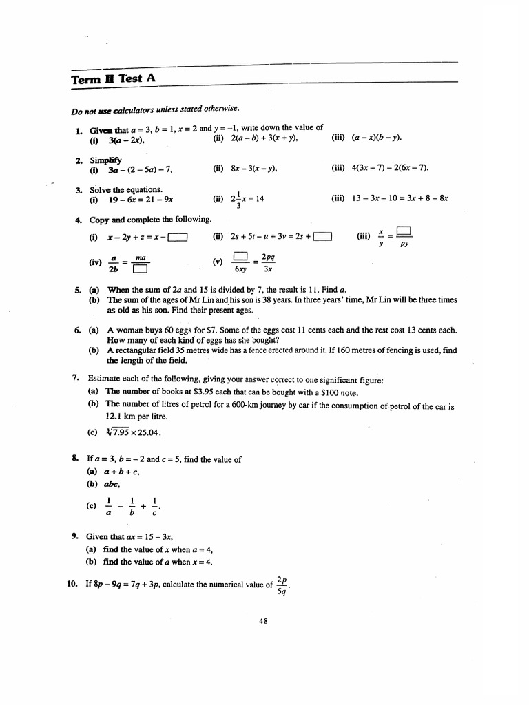 Test Term | PDF | Mathematics | Applied Mathematics