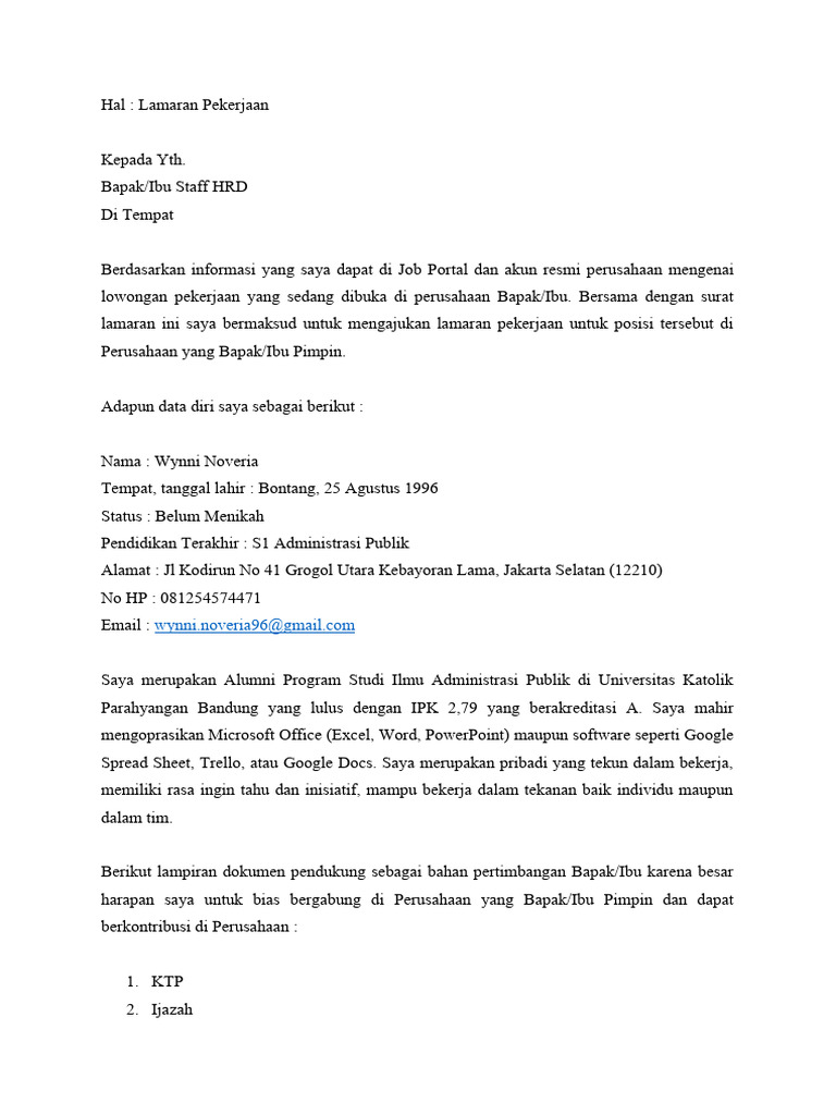 Surat Lamaran Maybank | PDF Surat Lamaran Maybank | PDF