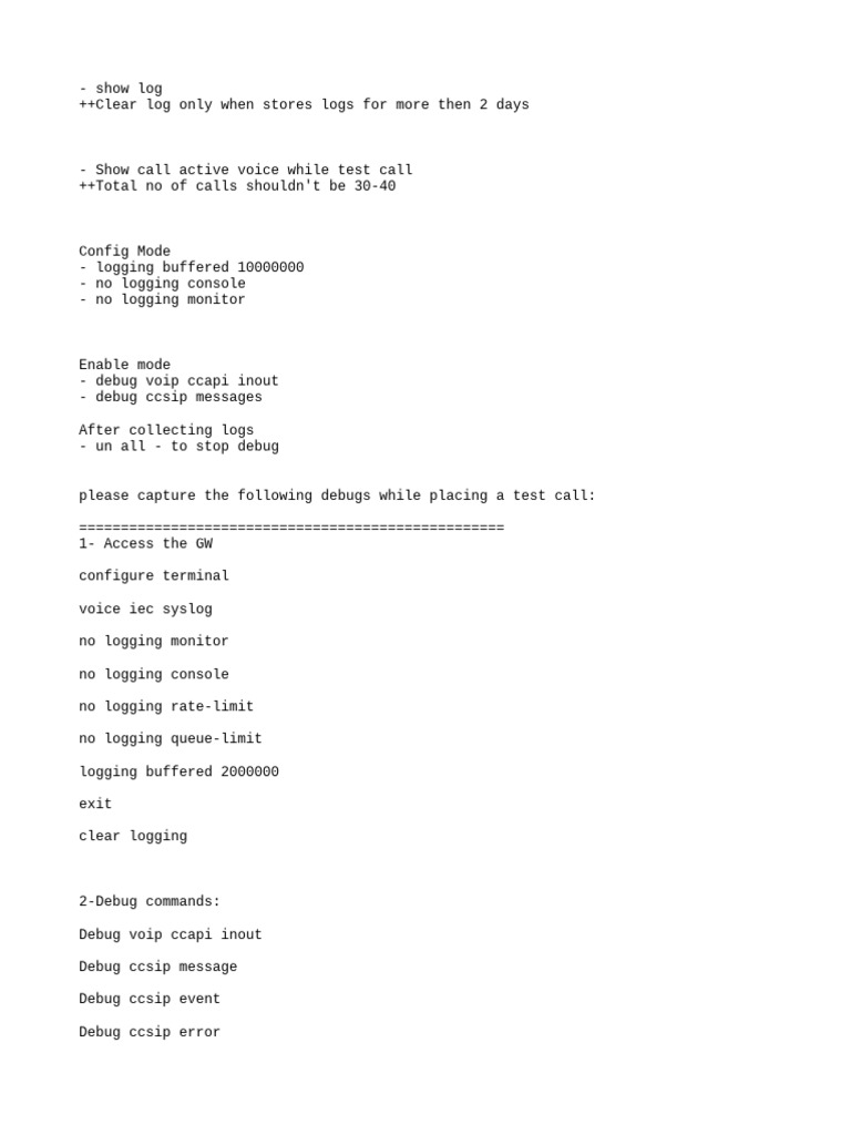 VoIP Debugging Guide | PDF