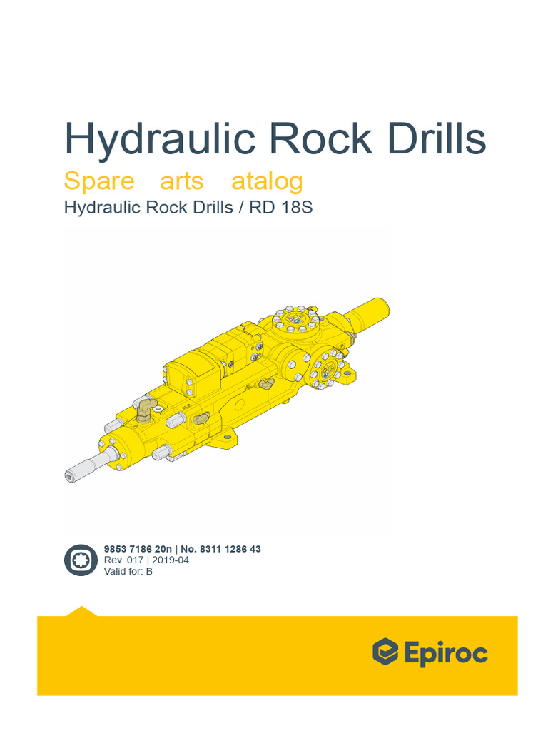 Catalog of Rock Drill RD 18S Ver. B (8311 1286 43) | PDF