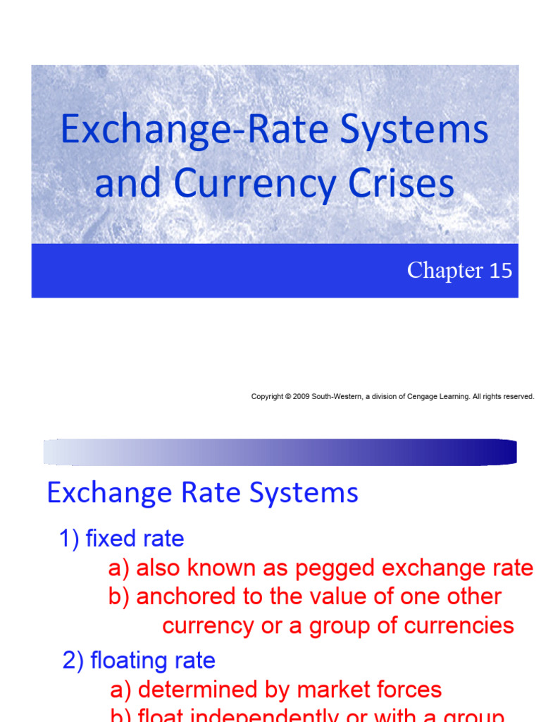 Exchange-Rate Systems and Currency Crises | PDF | Finance & Money ...