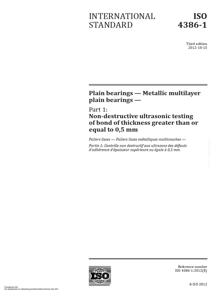 Iso 4386-1 - 2012 | PDF