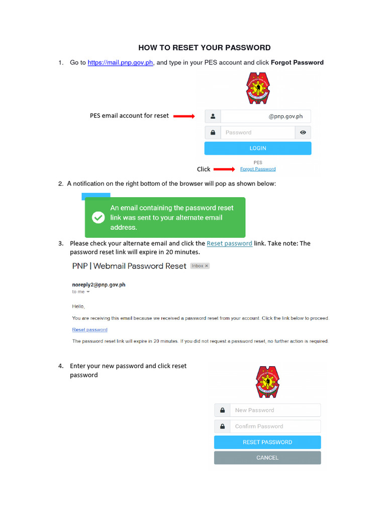 How To Reset Your Password | PDF