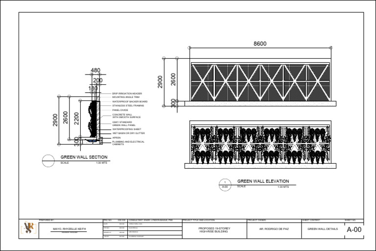 Bt5 - Green Wall Details | PDF