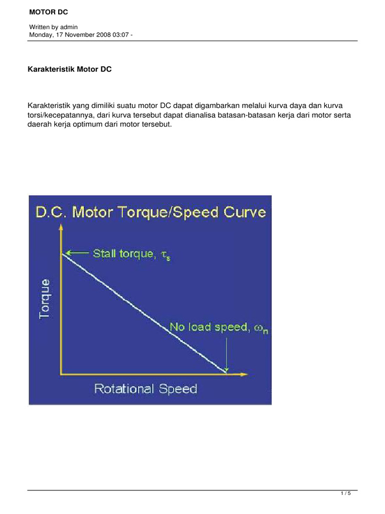 Teori Motor DC | PDF
