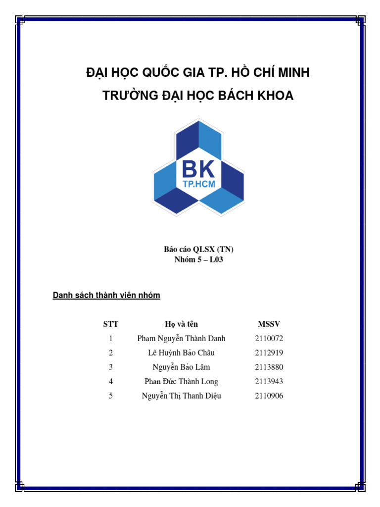 HK212 - TNQLSX - Nhóm 5 | PDF