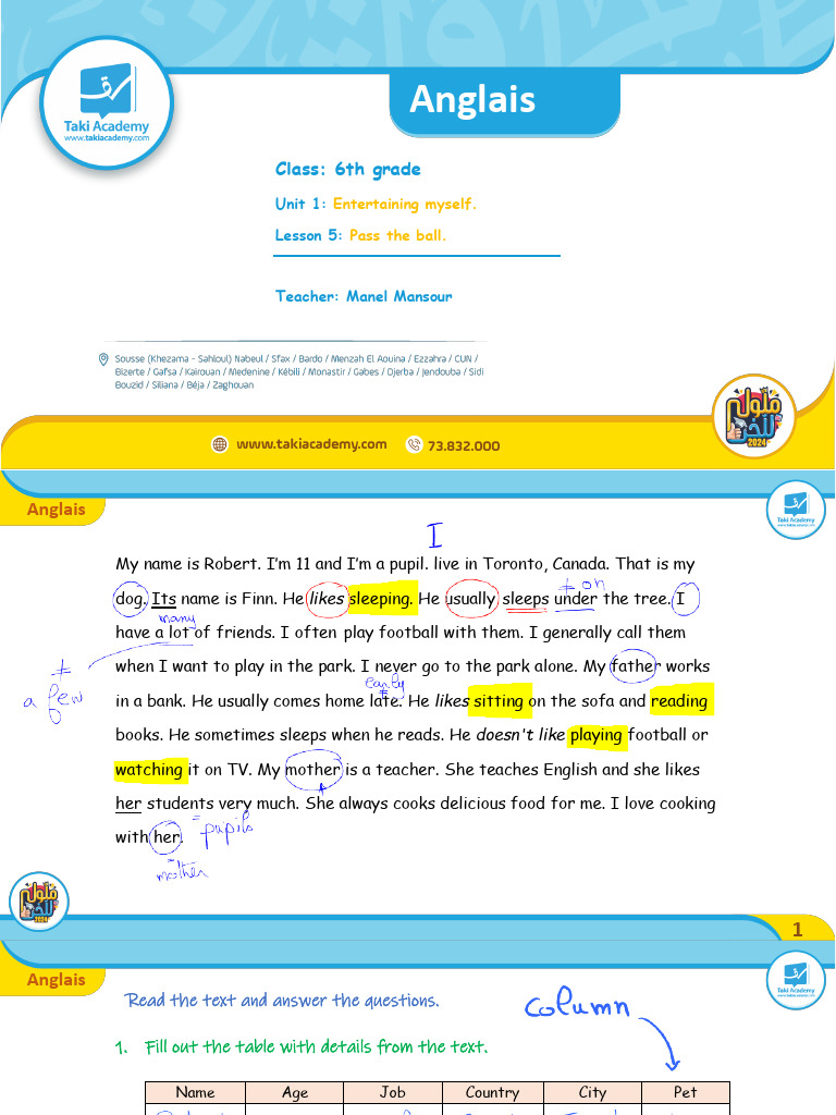 6th Grade Unit 1: Entertaining Myself | PDF