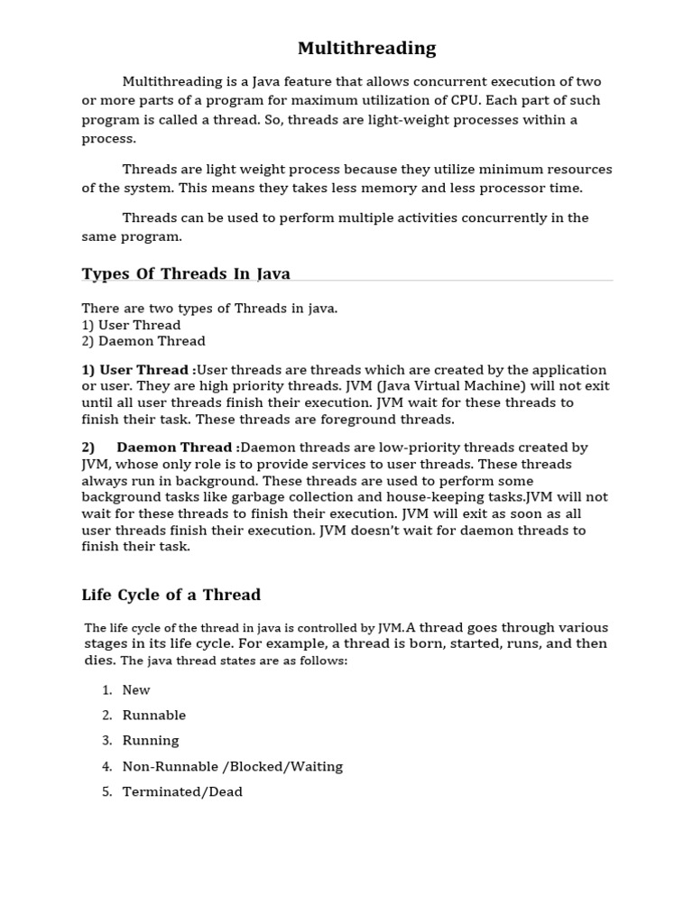 Multi Threading | PDF