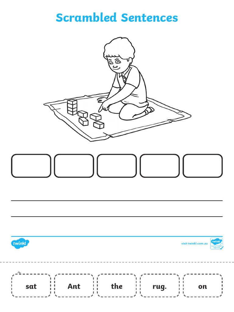 Scrambled Sentences Worksheets (Dragged) 6 | PDF