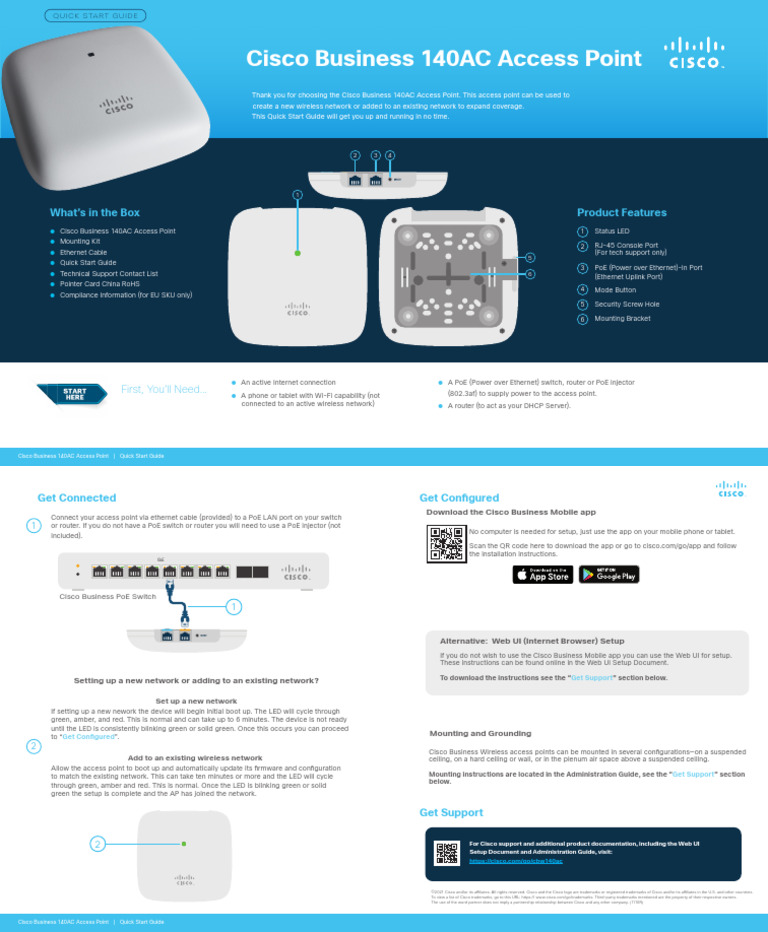 Cisco Business 140AC Access Point Guide | PDF