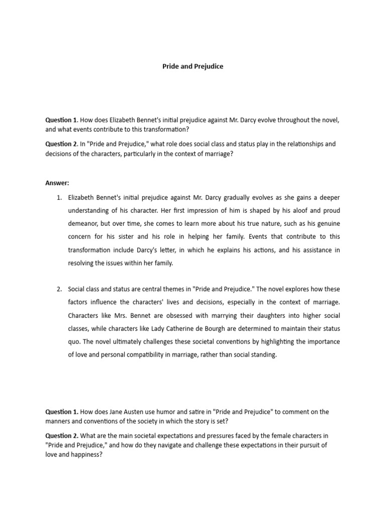 03 Elms Activity 3 Great Books Midterm | PDF | Pride And Prejudice ...
