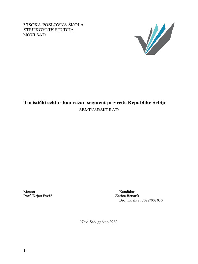 Primer Seminarskog Rada | PDF