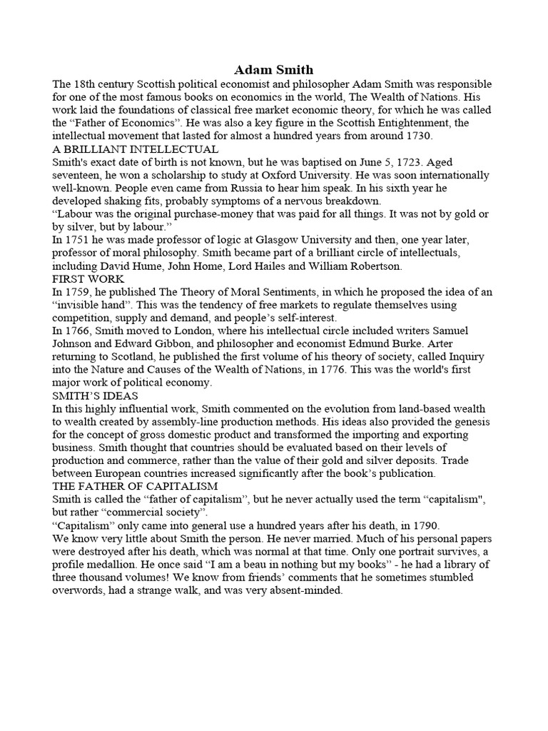 Adam Smith | PDF