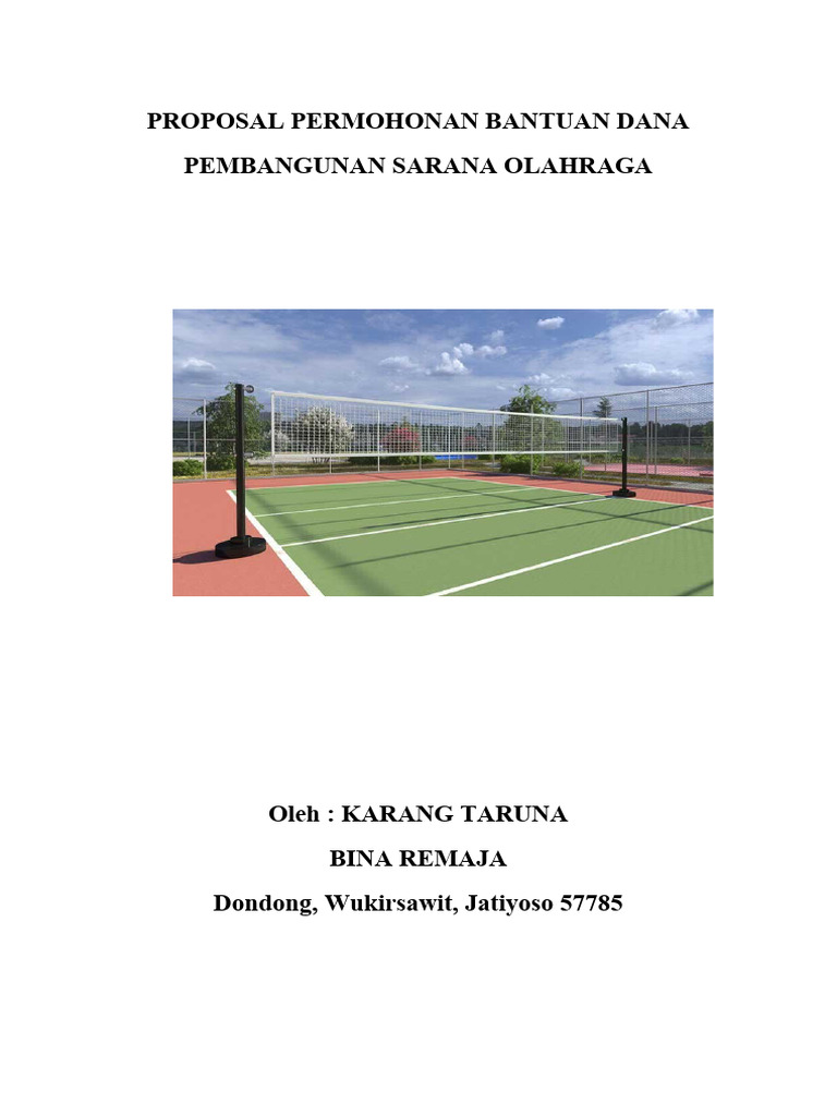 Proposal Permohonan Bantuan Dana Lapangan | PDF