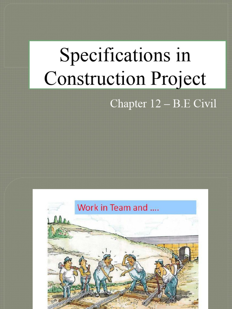 Chapter 12 Specification | PDF | Specification (Technical Standard) | Concrete