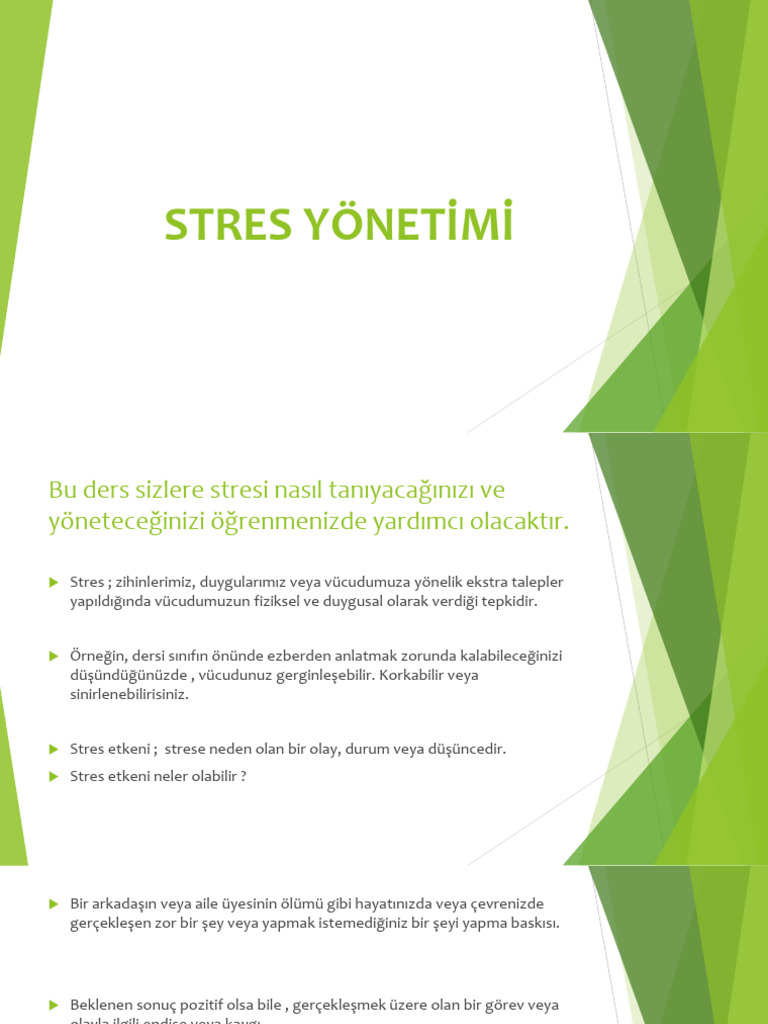 3.stres Yöneti̇mi̇ | PDF