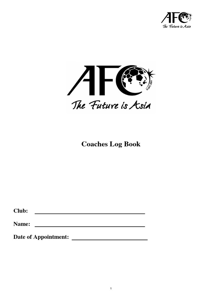 AFC Coaches Log Book | PDF