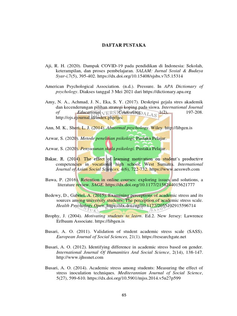 Daftar Pustaka | PDF | Psychology | Motivation