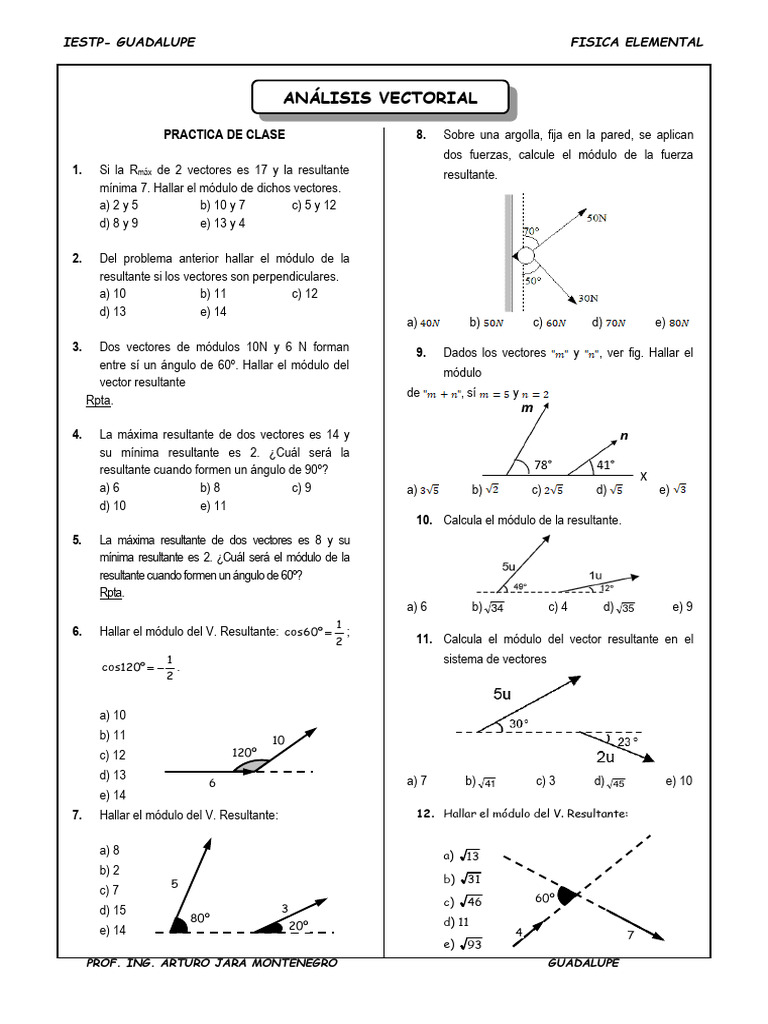 Sesion #02 Analisis Vectorial | PDF | Vector Euclidiano | Álgebra lineal