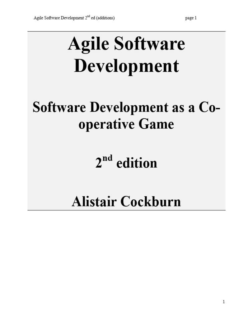 Agile Software Development 2 Nd Ed Addit Pdf Agile Software Development User Interface