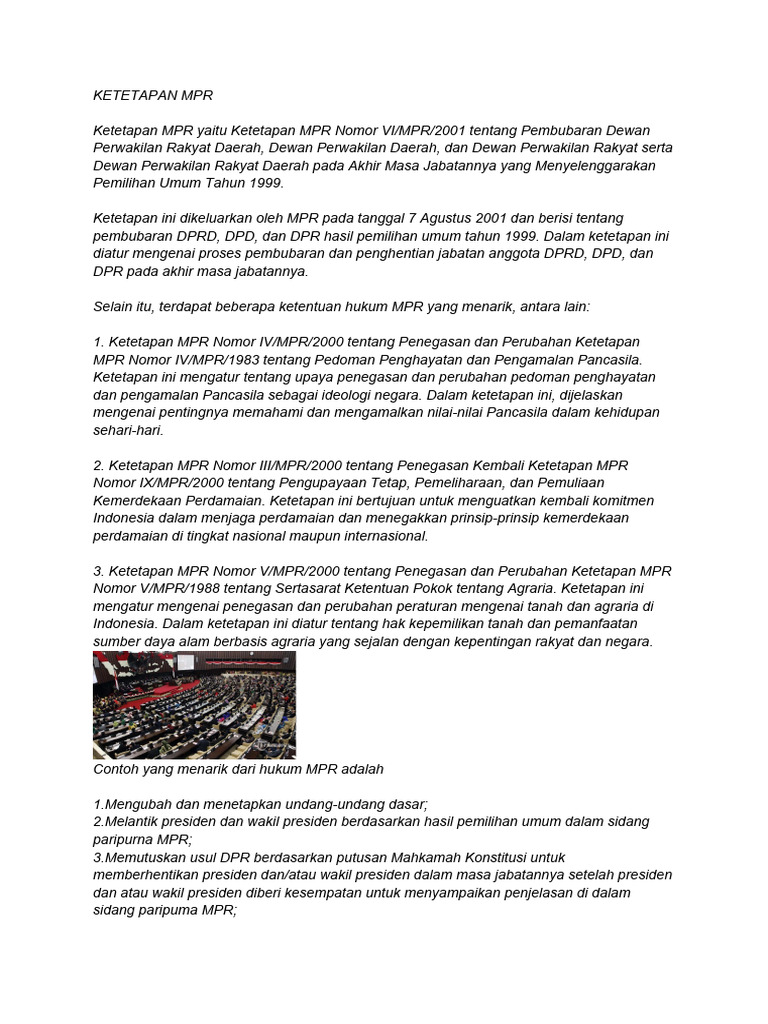 Ketetapan MPR | PDF