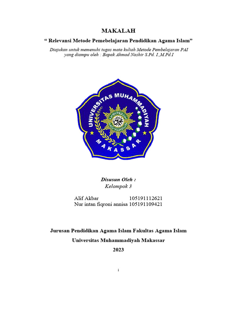Relevansi Metode Pembelajaran PAI | PDF | Karier & Perkembangan