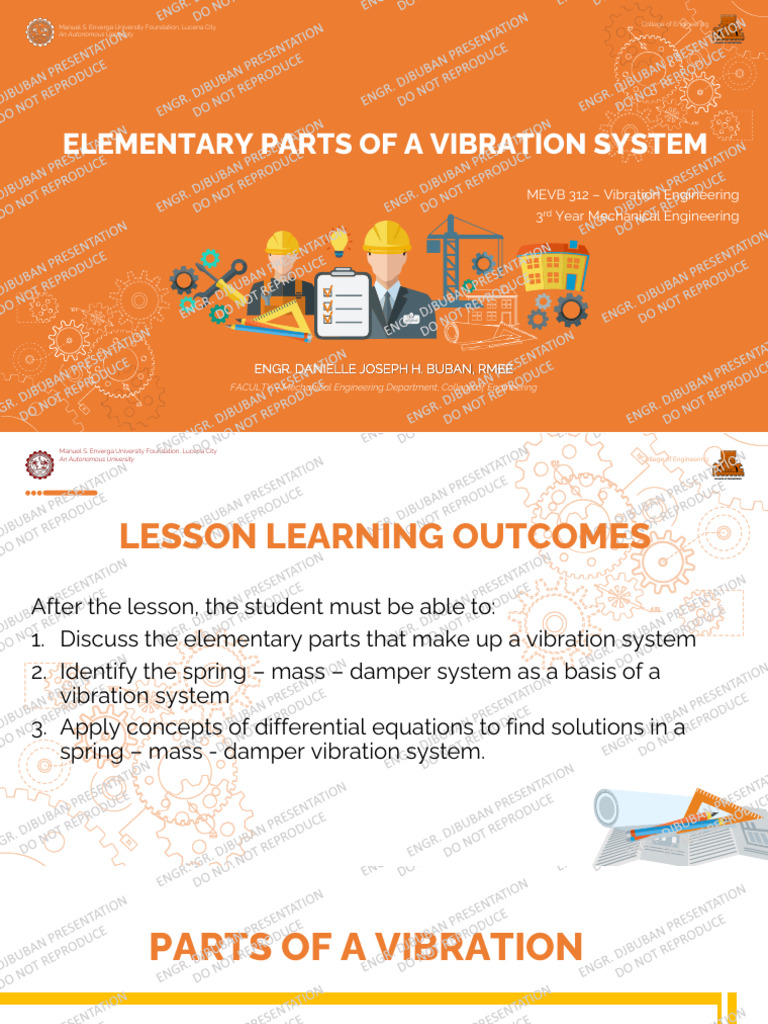 Components of Vibration Systems | PDF | Damping | Force