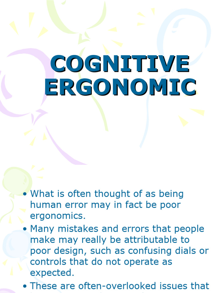 Cognitive Ergonomic | PDF | Perception | Information