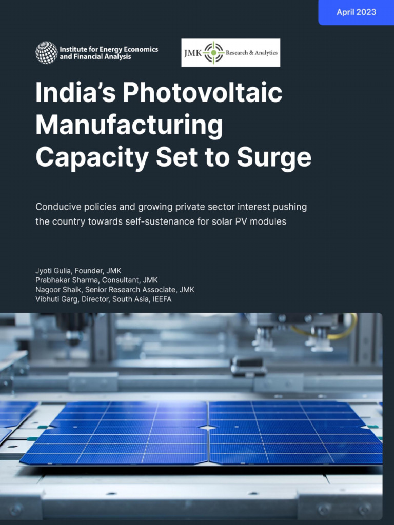 Solar Manufacturing Growth in India | PDF