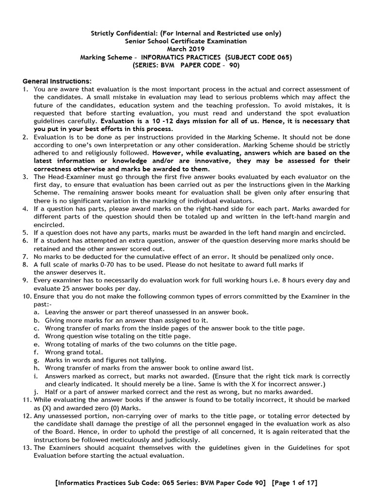 Information Practices Set 90 Solutions | PDF