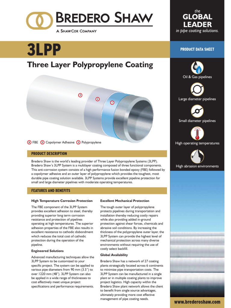 BrederoShaw PDS 3LPP | PDF | Pipe (Fluid Conveyance) | Pipeline Transport