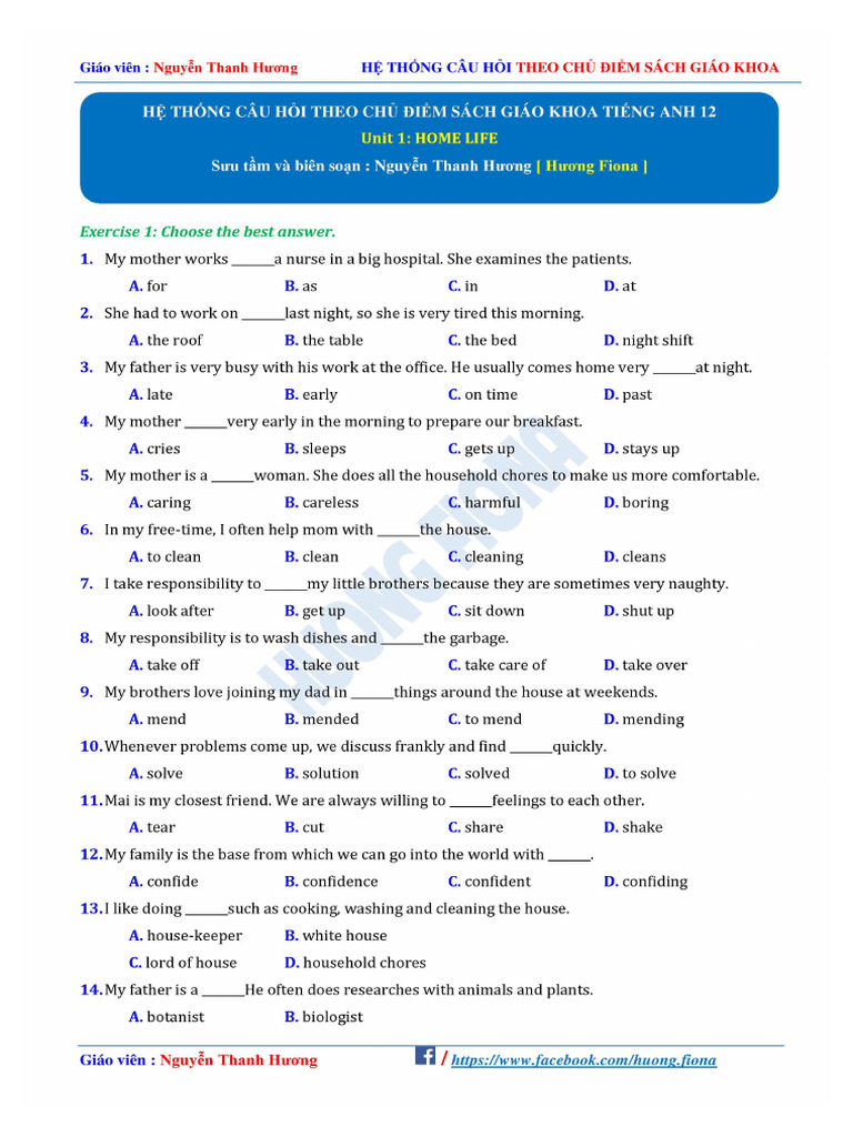 E12 Multiple Choice | PDF