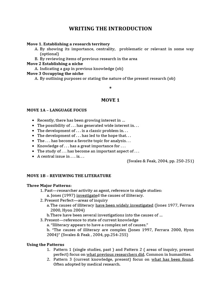 WRITING THE INTRODUCTION Academic | PDF