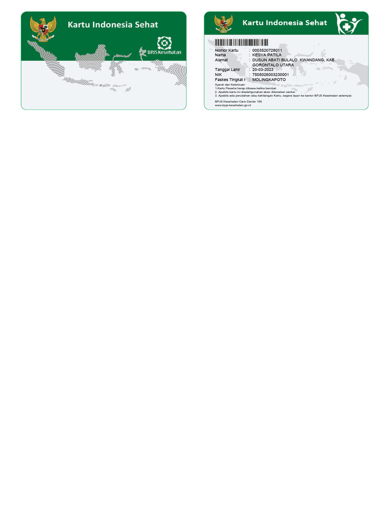 Template BPJS Kesehatan Word | PDF